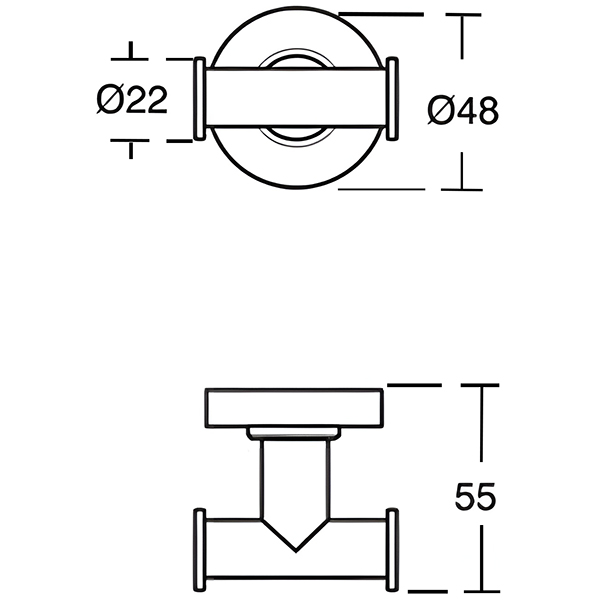 Ideal Standard IOM Chrome Double Robe Hook | A9116AA