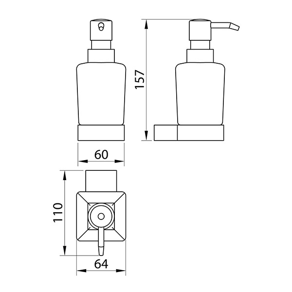 Joseph Miles Wall Mounted Soap Dispenser With Holder