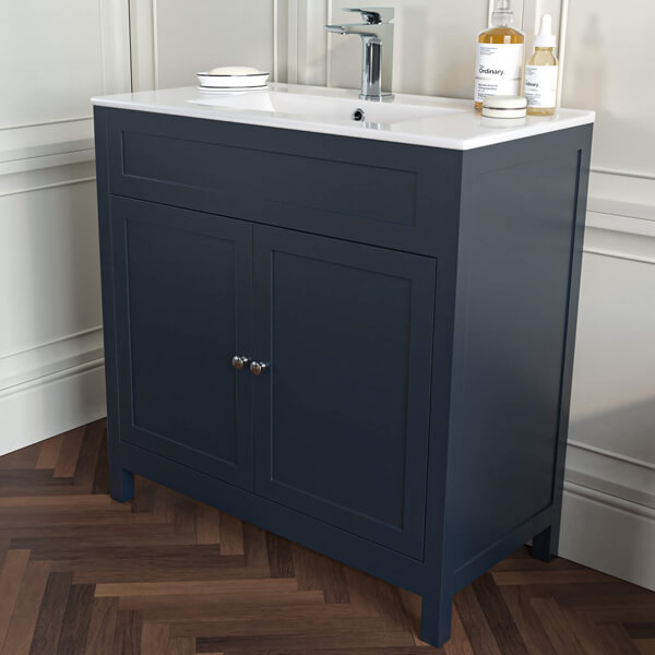 QS Basics Torino Floor Standing 2 Door Vanity Unit With Basin