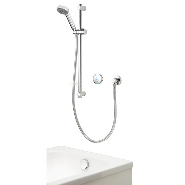 Aqualisa Quartz Chrome Slide Rail Kit With Digital Concealed Valve And ...