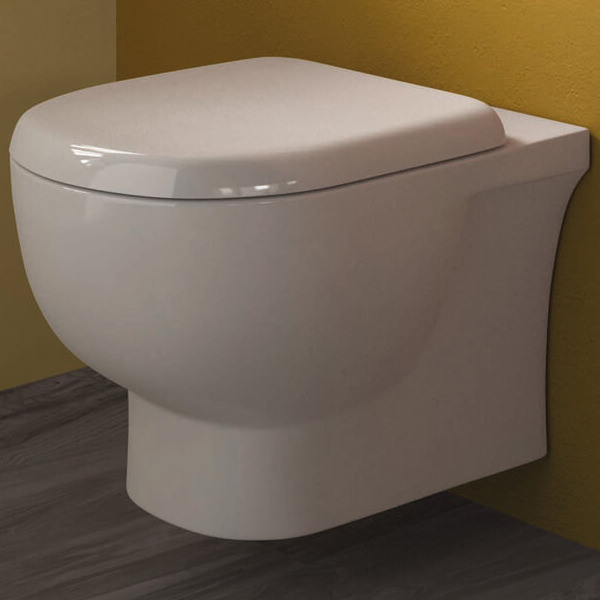 RAK Tonique Rimless White Wall Hung Pan With Hidden Fixation And Soft ...