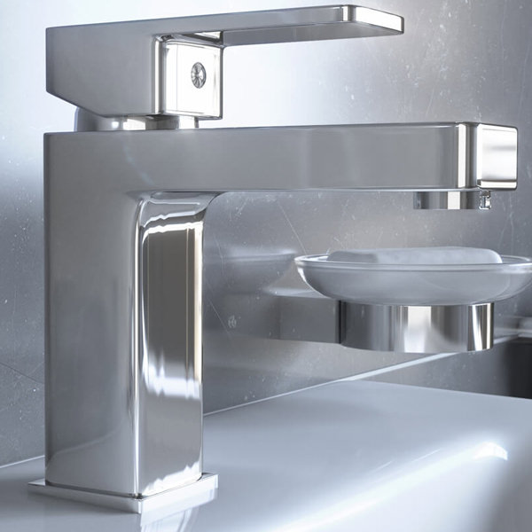 RAK Compact Eco Round Mono Basin Mixer Tap With Clicker Waste