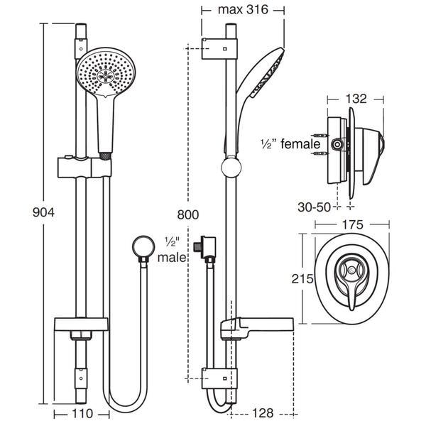 Ideal Standard Trevi Chrome CTV Shower Pack With Built-In Valve