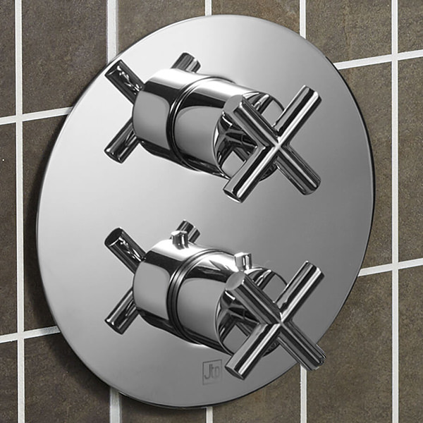QS Basics Sunex Round Thermostatic Chrome Concealed Shower Valve