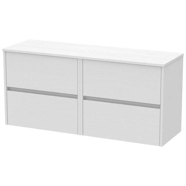 Hudson Reed Havana 1205 x 390mm Wall Hung Four Drawer Vanity Unit And ...
