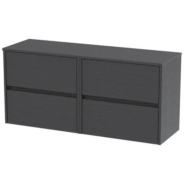 Hudson Reed Havana 1205 x 390mm Wall Hung Four Drawer Vanity Unit And ...