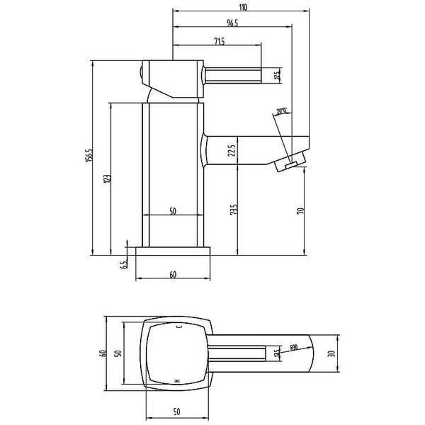 Joseph Miles Polly Chrome Mono Basin Mixer Tap With Waste - JMQS105706