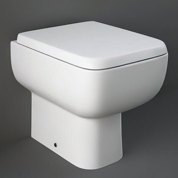 RAK Series 600 White Back-To-Wall WC Pan With Soft Close Seat