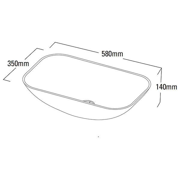 Roper Rhodes Rapport 580 x 350mm Vessel Basin White | VCR2
