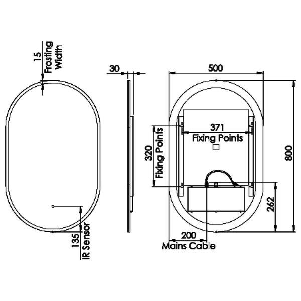 Roper Rhodes Eminence Illuminated LED Mirror - EM55CAL