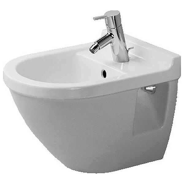 Duravit Starck 3 540mm White Wall Mounted Compact Bidet With Overflow