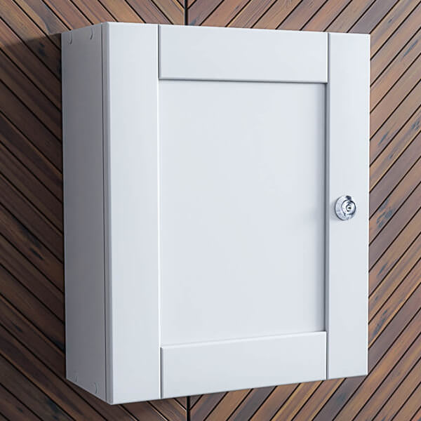 Roper Rhodes Medical Lockable Single Door Wall Cabinet White | MED340