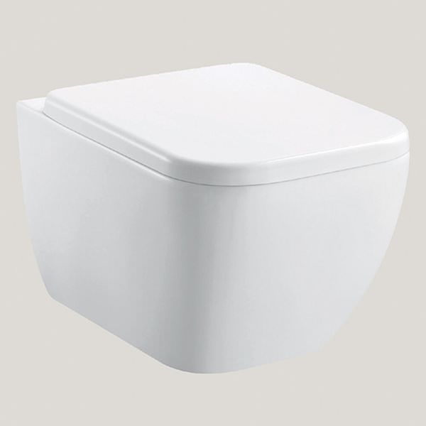 IMEX Essence White 500mm Wall Hung WC Pan With Seat | CH10100|S1010SCQRN