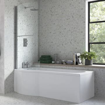 Shower Bath UK | P Shape & L Shape Baths | 50+ Choices | QS Supplies