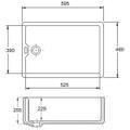 Lecico Atlas 600mm Wide White Belfast Sink With Legs And Bearers And Waste