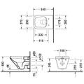 Duravit DuraStyle 370 x 540mm Wall Mounted Rimless Toilet - 2551090000