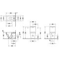 Duravit DuraStyle 390 x 630mm Close Coupled Washdown Toilet With Cistern