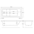 Trojan Solarna 1700 x 750mm Single Ended Encapsulated Baseboard Bath ...