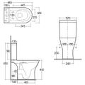 RAK Resort Maxi Full Access Close Coupled Open Back Rimless Toilet ...